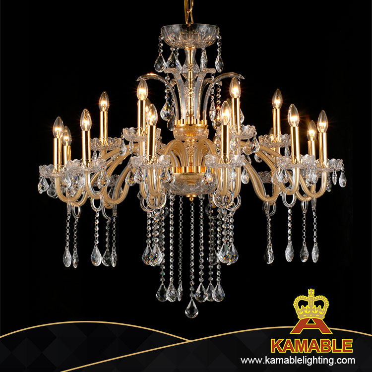 Maria Design Classical Clear Gold Metal Crystal Chandelier (11001-18 ...